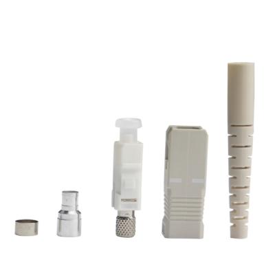 China SC UPC 3.0mm Connector Fiber Optic Patch Cord With Beige Housing For FTTH for sale