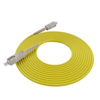 China SC UPC 3.0mm Connector Fiber Optic Patch Cord With Beige Housing For FTTH for sale