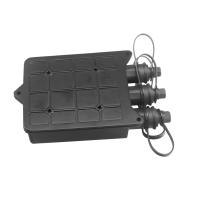 China Black Waterproof SC Fiber Optic Distribution Box With Optitap Adapter Type And IP68 Protection Level for sale