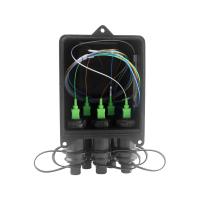China Black Waterproof SC Fiber Optic Distribution Box With Optitap Adapter Type And IP68 Protection Level for sale