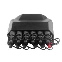 China IP68 Rated Black 12 Cores Optical Fiber Distribution Box with  Optitap Waterproof Adapters for sale