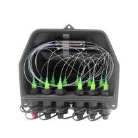 China IP68 Rated Black 12 Cores Optical Fiber Distribution Box with  Optitap Waterproof Adapters for sale