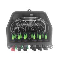 China Black ABS Fiber Optic Distribution Box with SC Connectors for 1*12 Splitter for sale