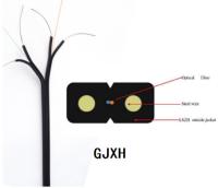 China 1 2 4 Core G657A1 FTTH GJXH Fiber Optic Drop Cable SM MM Indoor FRP Messenger for sale