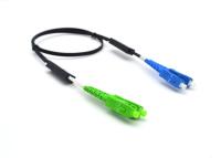 China FTTH Fiber Optic Drop Cable , GJYXCH Outdoor Optical Fiber Cable Black Color for sale