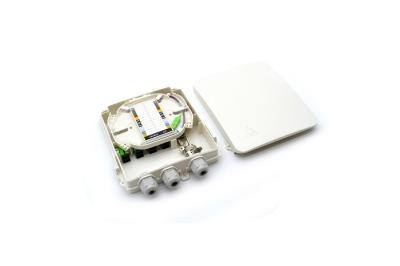 China Outdoor 8 Cores Gray Fiber Optic Distribution Box With 1*8 PLC Splitter for sale