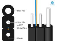 China 1 Fiber Singlemode 9/125 OS2, Metal Strength Member, LSZH Self-supporting FTTH Drop Cable GJYXCH for sale