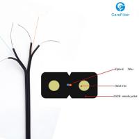 China One Core Indoor Drop Cable Bow-type GJXH Steel Wire Optical Fiber Cable for sale