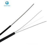 China One Core Indoor Drop Cable Bow-type GJXH Steel Wire Optical Fiber Cable for sale