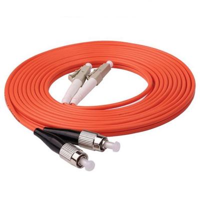 China Durable Multimode Fiber Optic Cable 1m 3ft LC UPC To FC UPC Duplex 2.0mm PVC OM1 for sale