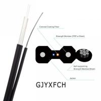 China High Strength Fiber Optic Drop Cable FTTH G657A1 1km 1/2 Cores GJYXCH Customized for sale