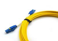 China PVC 3.0mm Fiber Optic Patch Cord LC UPC To LC UPC Uniboot Duplex OS2 Single Mode for sale