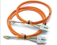 China LC UPC To SC UPC Multimode Fiber Optic Cable Duplex 3.0mm LSZH OM2 850/1300nm Wavelength for sale