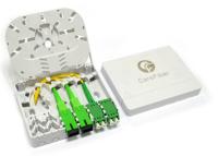 China PC ABS Fiber Optic Distribution Box FTTH 4 Core With SC/APC LC/APC Adpaters for sale
