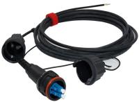 China IP67 Round Fiber Optic Cable Patch Cord Fiber Jumper Fullas Connector LC DX for sale