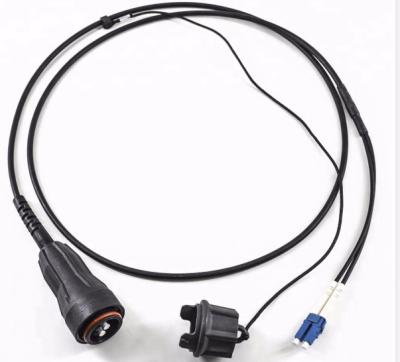 China Base Station Waterproof Fiber Optic Patch Cord PDLC Fullaxs SM G657A1 Black Jacket for sale