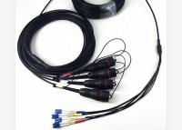 China MPO SC Fiber Optic Jumper SM G657A 12 Fibers Waterproof MPO Breakout Cable for sale