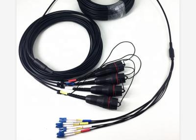 China MPO SC Fiber Optic Jumper SM G657A 12 Fibers Waterproof MPO Breakout Cable for sale