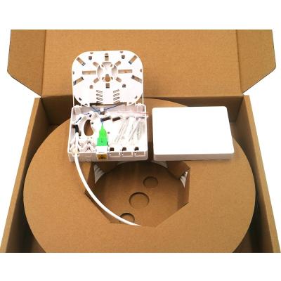 China PTO 4FO Wall Mounted Termination Box 4.0mm Pigtail With SC APC Adapter for sale