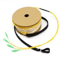 China SC APC Optical Fiber Patch Cable 4 Cores Pre Terminated FTTC With Pulling Eyes for sale
