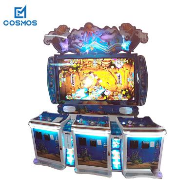 China 55 Inch Coin Pusher Fish Game Machine Arcade 3 Players Skill Game 220V for sale