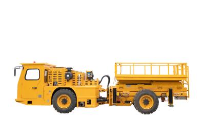 China Four Wheeled Underground Utility Vehicle Lifting Work Platform With Customizable Sissors Lifter for sale