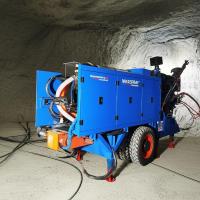 China Underground Shotcrete Machine with 30 Meters Max Spray Distance 10 Cubic Meters/Hour Capacity and 10-15 MPa Operating Pressure for sale