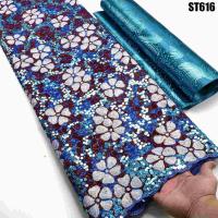 China 2023 Hot Selling Low Price 3D Flower Lace Embroidered Fabric for sale