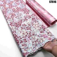 China 2023 Hot Selling Low Price 3D Flower Lace Embroidered Fabric for sale