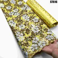 China 2023 Hot Selling Low Price 3D Flower Lace Embroidered Fabric for sale