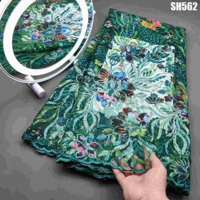 China Factory Direct Sales Factory Price Beaded Net Lace Fabric for sale