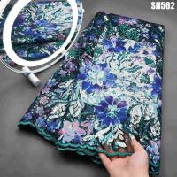 China Factory Direct Sales Factory Price Beaded Net Lace Fabric for sale