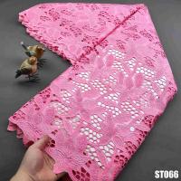 China Factory Direct Sales Wholesale Price 3D Lace Fabric Bridal Unique 100% Polyester Water Soluble Cord Lace GUIPURE Fabric for sale
