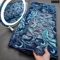 China Supoo HOH Sequins embroidered tulle polyester fabric lace floral for dress for sale