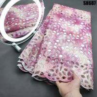 China Supoo African guipure lace new designs cord Hand cut lace with sequin for girl and woman dress for sale