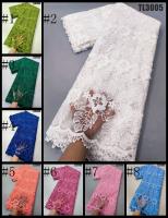 China Supoo Wholesale new products 3D flowers Nigerian and Senegalese net tulle lace fabric for wedding bridal dress for sale