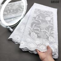 China Supoo Cheapest African Style Stones 100% Cotton Swiss Voile Lace Senegal Cotton Lace Fabric African Materials Dry Lace Fabric for sale