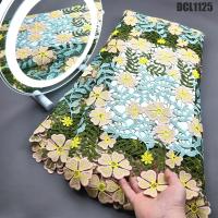 China Supoo 2022 Latest Senegal  Guipure Lace Embroidery Flowers Design Comfortable  Cord Lace Fabric For African Wedding and Party for sale