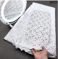 China Supoo 2022 Latest Senegal Hand Cut Polish Lace Fabric With Stones 100 Per Cent Cotton Comfort Swiss Voile Lace Fabric For Party for sale