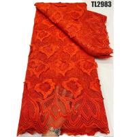 China Supoo Senegal Lace Fabric with tassel 3D Embroidery Mesh Tulle Lace  High Quality French Net Lace Fabric For Sewing for sale