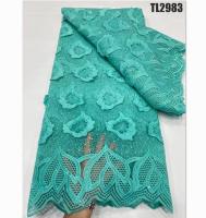 China Supoo Senegal Lace Fabric with tassel 3D Embroidery Mesh Tulle Lace  High Quality French Net Lace Fabric For Sewing for sale