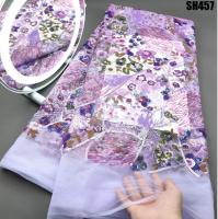China Supoo Senegal Party Wedding Women Dress Lace Embroidery African Net Tulle Sequin Lace Fabric for sale