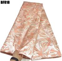 China 2023 Fashion African Brocade Fabric Jacquard Damask Design Brocade Jacquard Fabric High Quality Party Wedding Dress French dress for sale