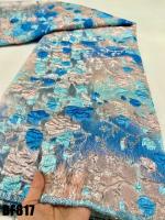 China Brocade Jacquard Fabric Lace Wedding Dress Embroidered Fabric Ghana Dress Fabric Fashion Austria party lady dress for sale