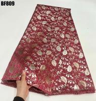 China Cheap African Brocade Fabric Jacquard Damask Design Brocade Jacquard Fabric Party Wedding Dress women clothing for sale