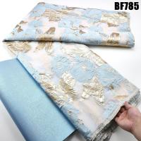 China 2023 Fashion African Brocade Fabric Jacquard Damask Design For Party Wedding Dress for sale