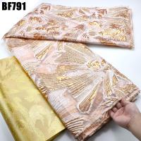 China African Brocade Fabric Jacquard Damask Design Brocade Jacquard Fabric High Quality For Party Wedding Dress for sale