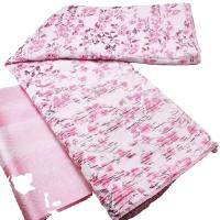 China 2023 Baby Pink African Brocade Fabric Jacquard Damask Design Brocade Jacquard Fabric High Quality For Party Wedding Dress for sale