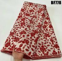 China Supoo 2023 Accra Jacquard Fabric Sustainable Brocade Satin Fabric for Wedding Dress for sale