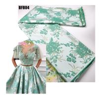 China Lace Brocade Jacquard Fabric for 2023 Elegant African Fashion Party Wedding Dress for sale